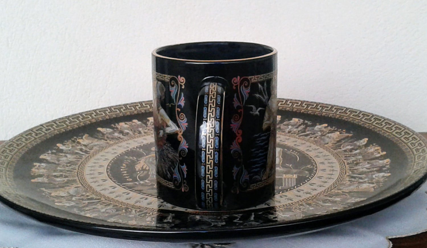 Ancient Greek Gods, Black Ceramic Mug 24 Kt Gold, stoneware, cups, mugs ...