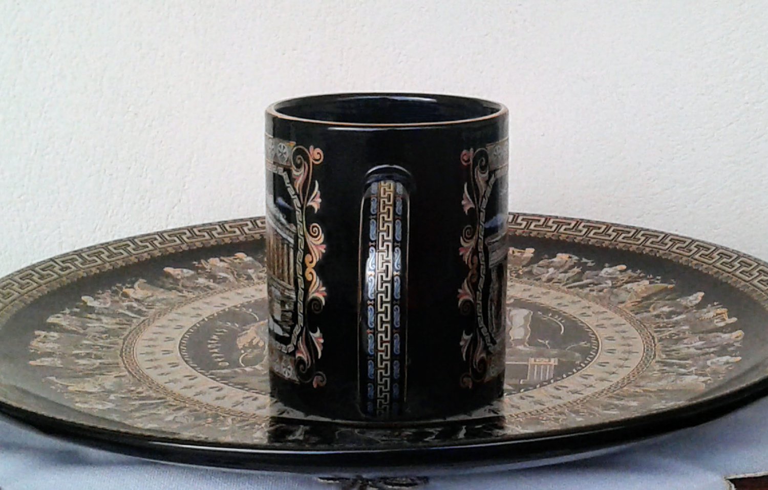 Acropolis, Parthenon Ancient Greek Temple, Ceramic Mug 24 Kt Gold ...