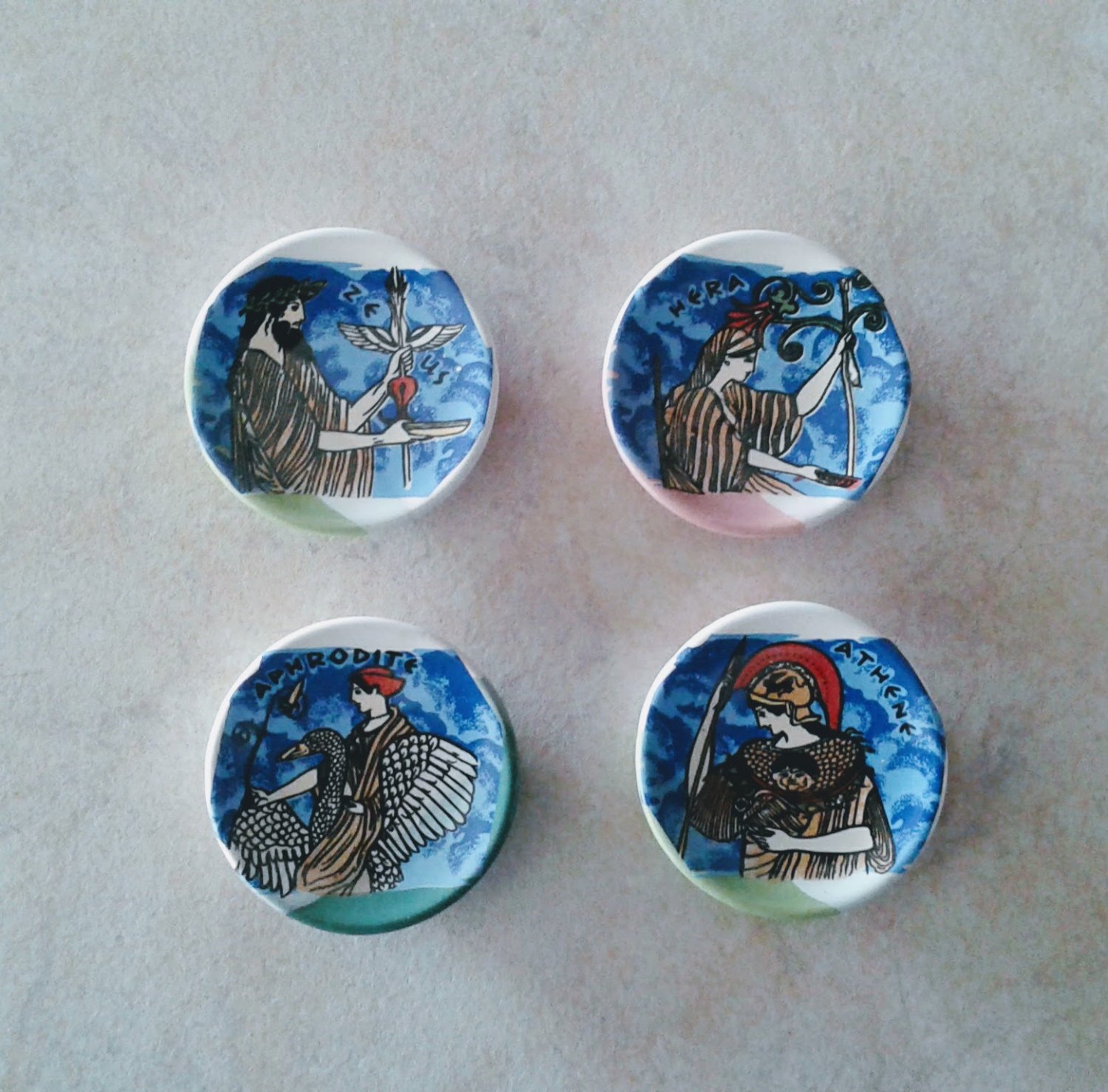 Ancient Greek Gods Ceramic Magnets, kitchen magnets, fridge magnets ...