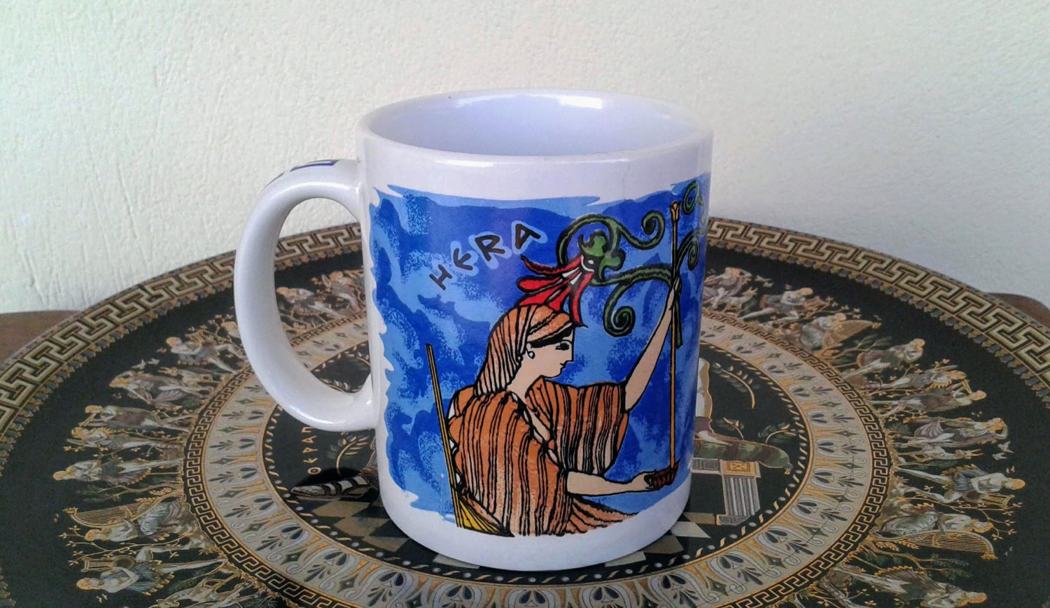 Hera Ancient Greek Goddess, White Ceramic Mug, stoneware, cups, mugs ...