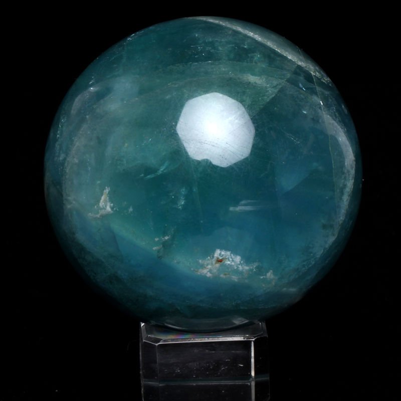 61mm Natural Rare blue Fluorite ball,crystal Sphere Massage energy ...