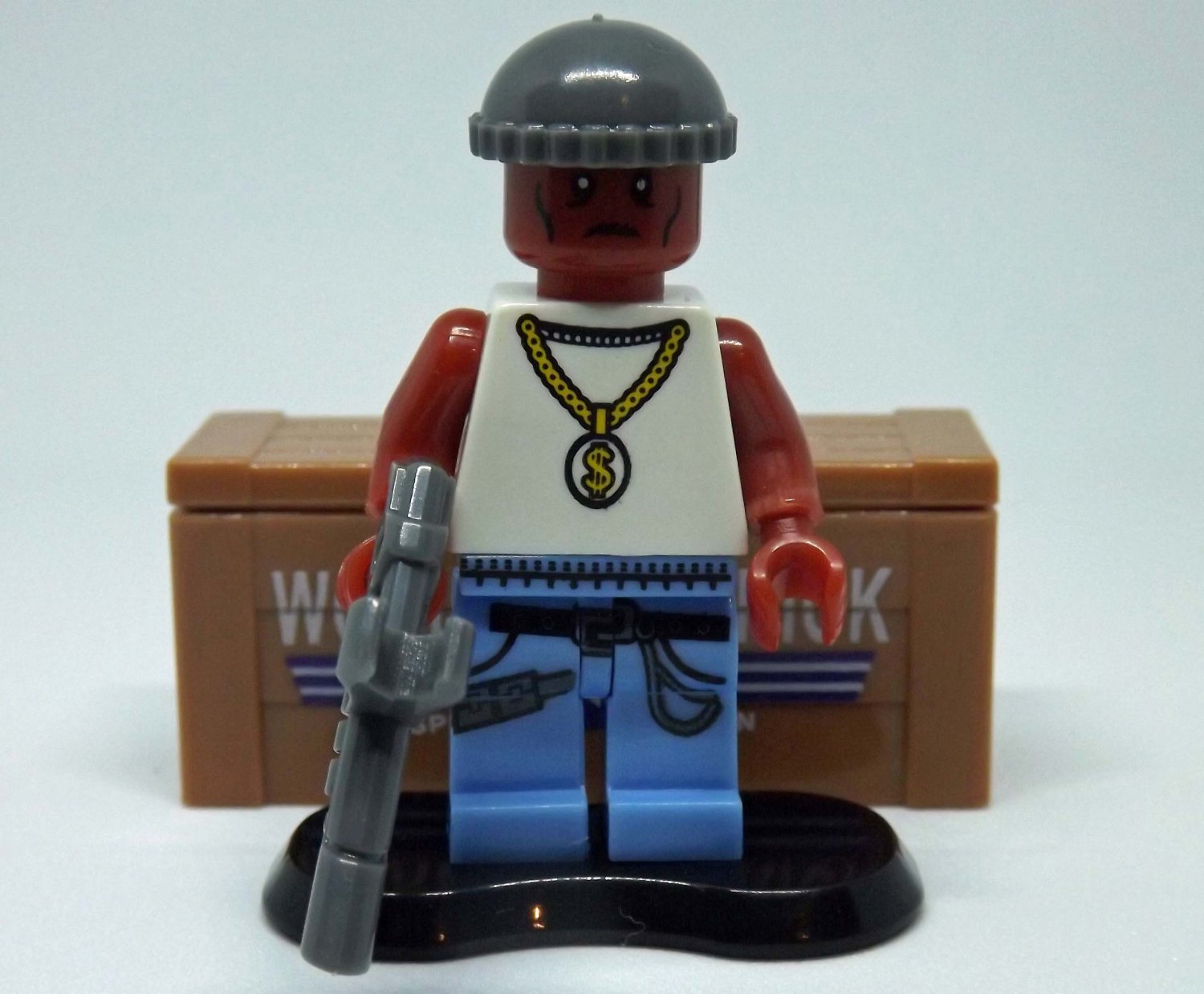 Gangster Army Soldier Custom Minifigure Comic Movie Building Green Hat gangster-army-soldier-custom-minifigure-comic-movie-building-green-hat