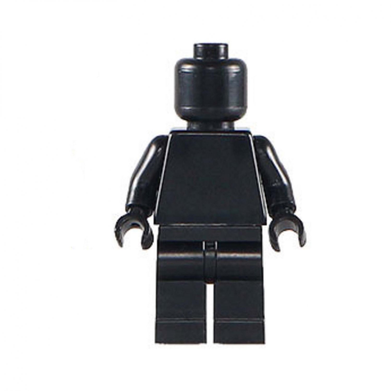 Black Blank Plain DIY Custom minifigure movie building toy figure