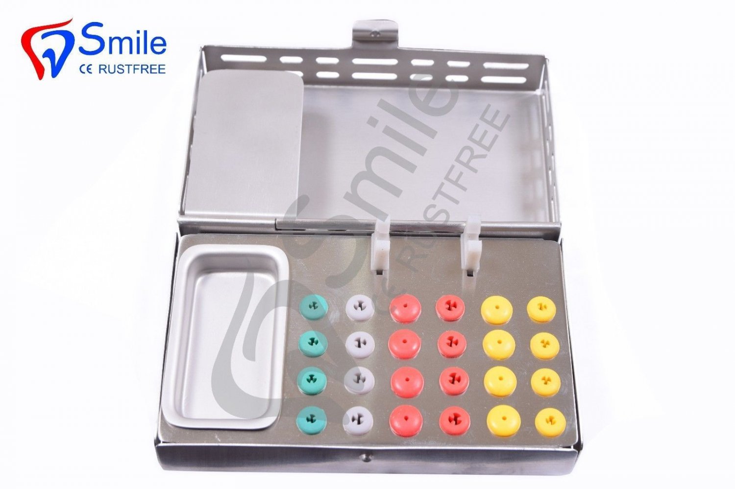 SD0003 24 Silicone Pads Dental Implantology Box - Burs Holder Endo Box ...