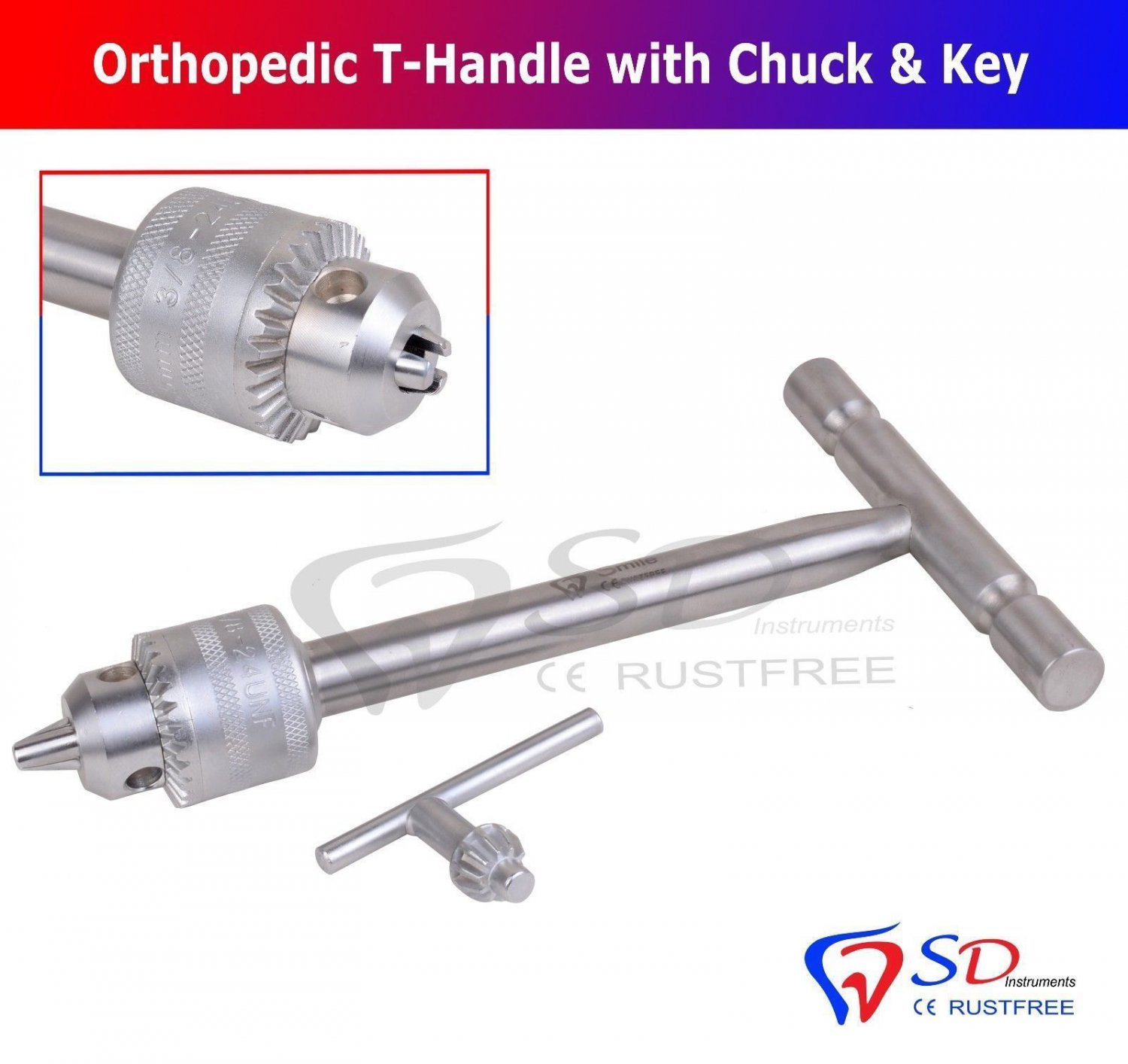 SD0266 Orthopedic T- Handle With Chuck & Key Orthopedic Veterinary ...