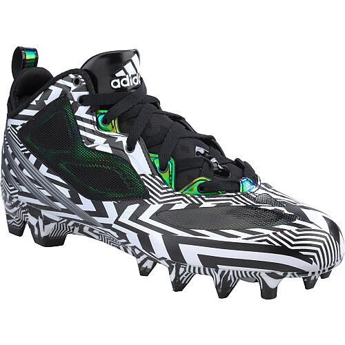 Men's Adidas RGIII Football Cleats D74341 MENS Size 8 Black White RG3 NEW