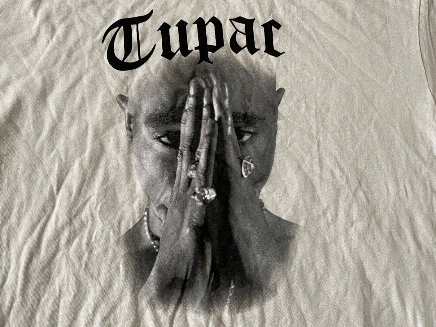 NEW cross colours x tupac shakur 2pac t-shirt white sz XL OLD SCHOOL ...