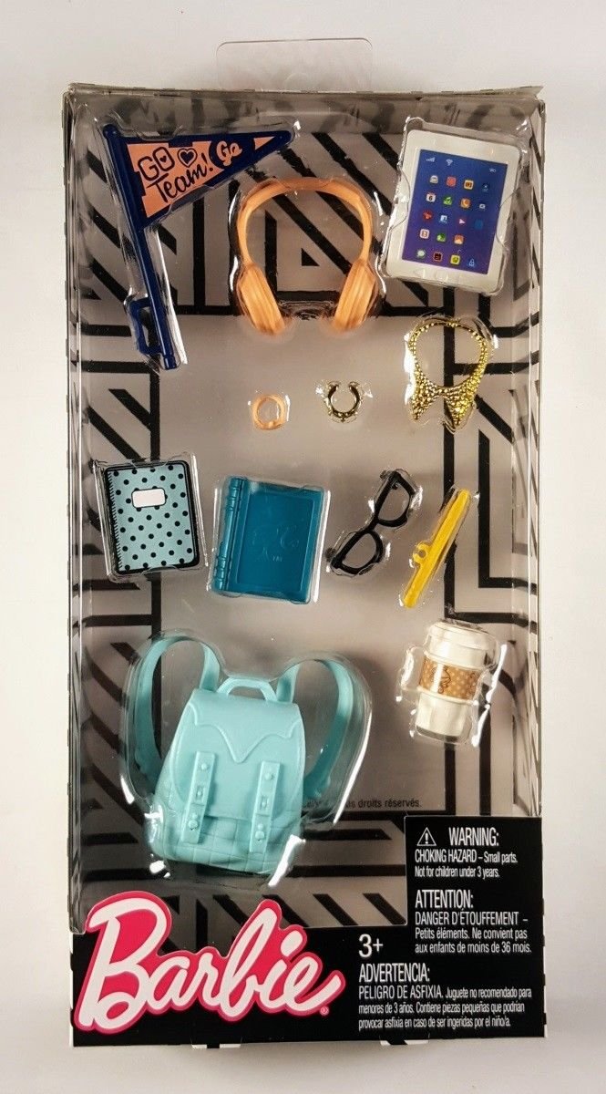 Barbie School Spirit and Tech Accessories by Mattel, Tablet, Backpack ...