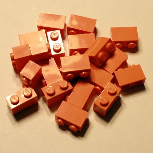 Bulk Lego Pieces: 20 Orange 1x2 Bricks Legos ** NEW ** LDraw part 3004