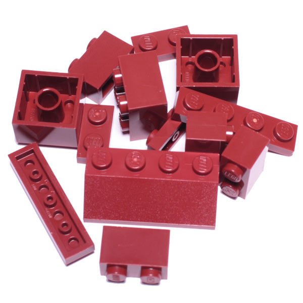 Bulk Lego Pieces: 55 Brown and Red Assorted Bricks and Parts Legos ...