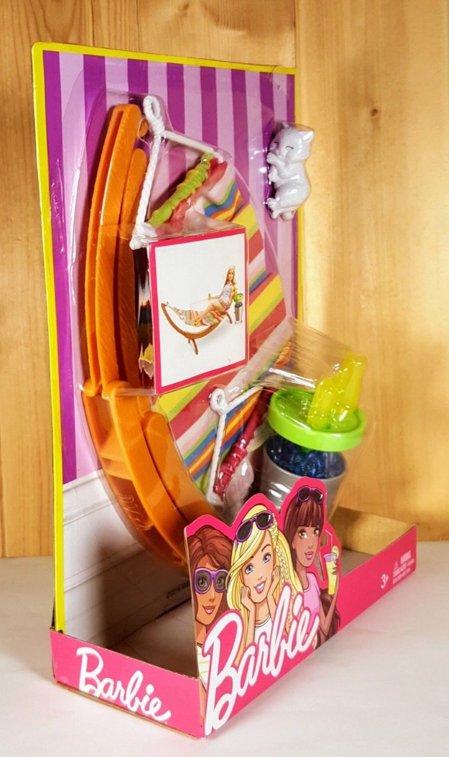 Barbie Hammock Accessory Set by Mattel, Includes Ice Bucket Table, Tea ...