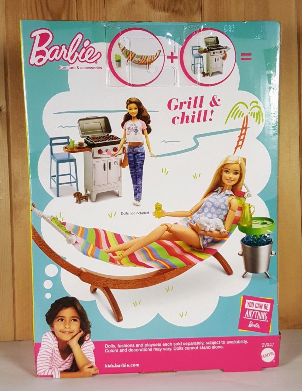 Barbie Hammock Accessory Set by Mattel, Includes Ice Bucket Table, Tea ...