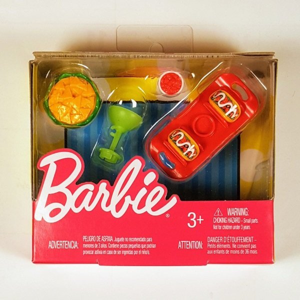 Barbie Taco Party Accessory Set by Mattel, with Bowl of Nacho Chips ...