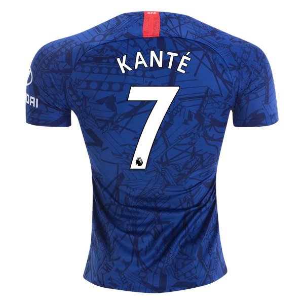 N'Golo KANTE #7 Chelsea Home 19/20 Men Soccer Jersey + EPL & Hyundai ...
