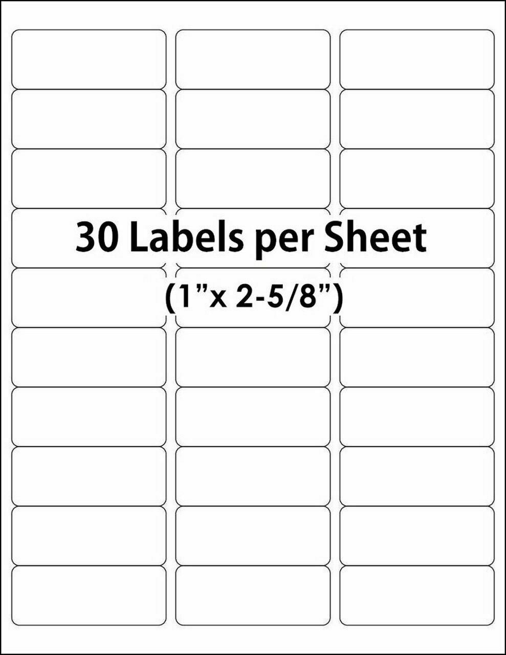Address Labels Sheets Amazon FBA Labels 30 Per Sheet 30UP 1 X 2 5 8 1000 3000