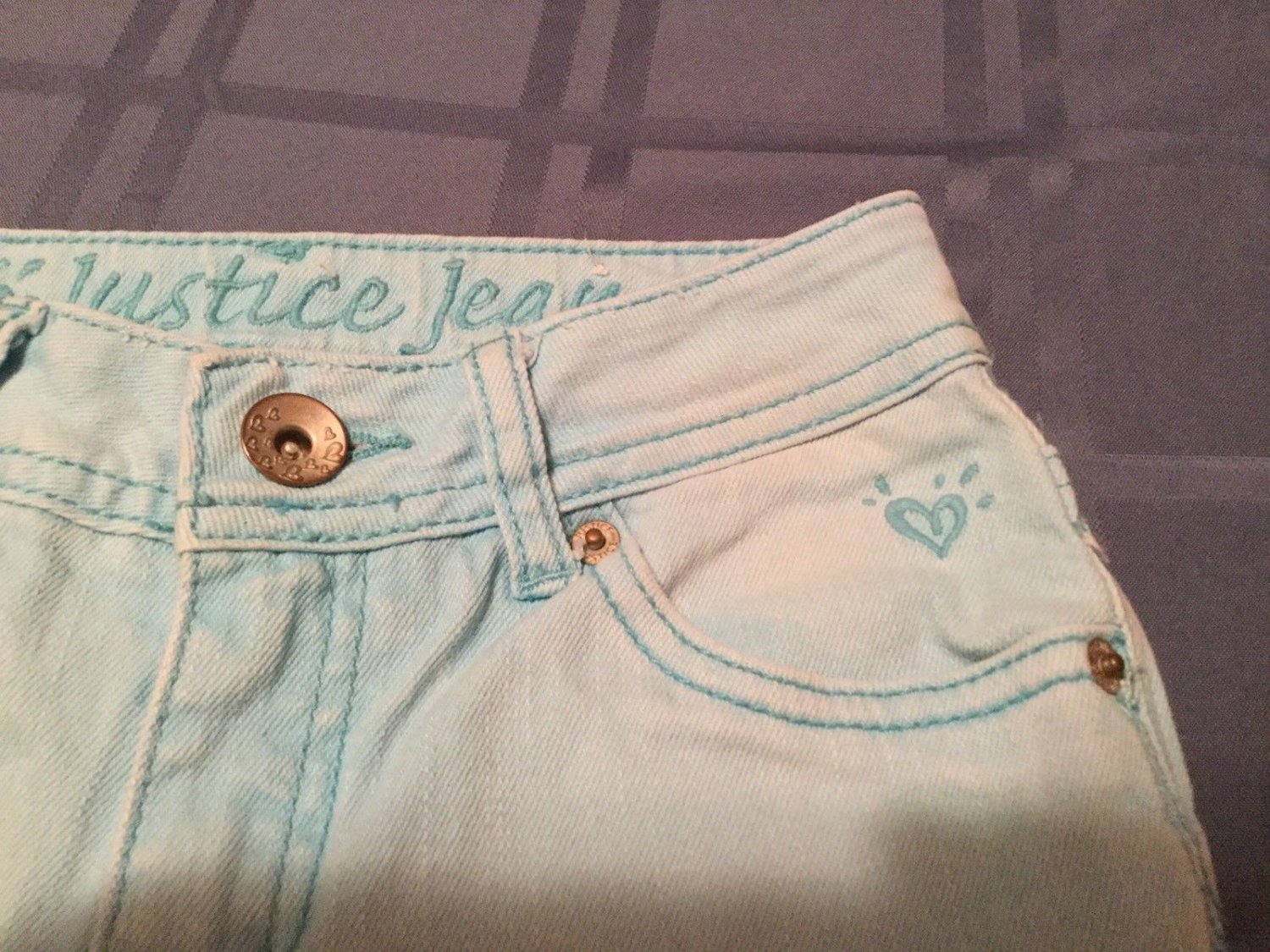 Justice jeans Girls Size 12 S blue skinny Simply low