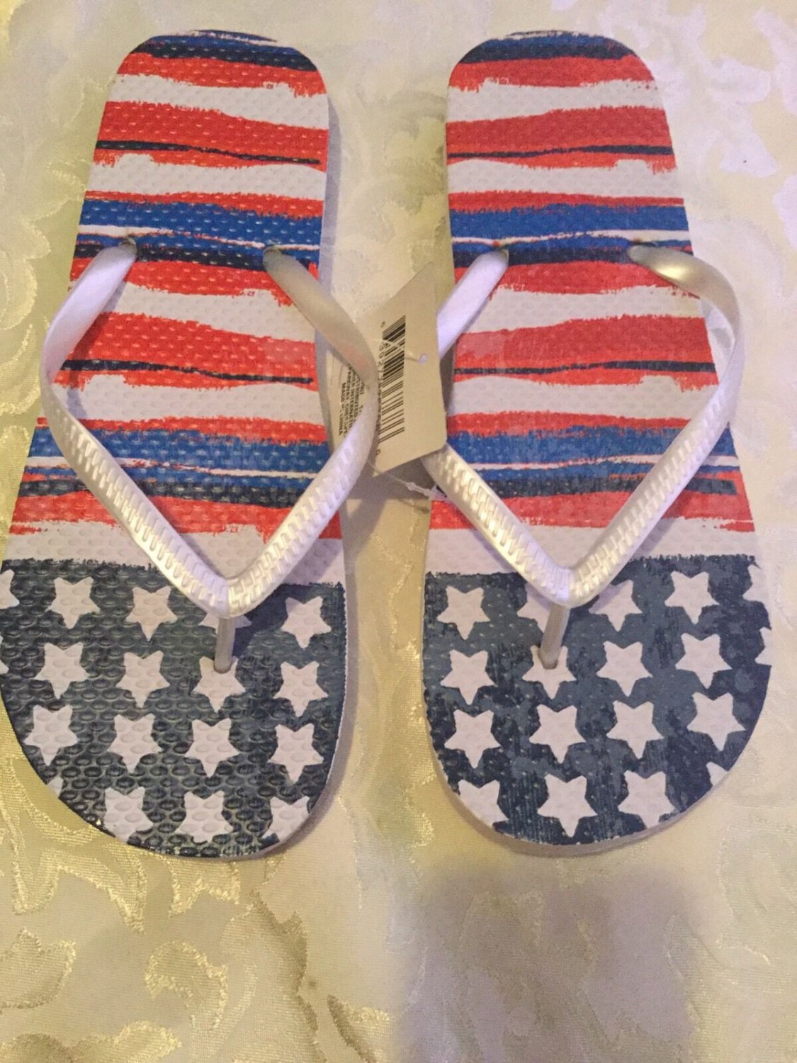 4th of July Size 11/12 XL flip flops thongs shoes USA Flag patriotic ...