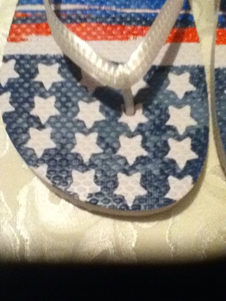4th of July Size 11/12 XL flip flops thongs shoes USA Flag patriotic ...