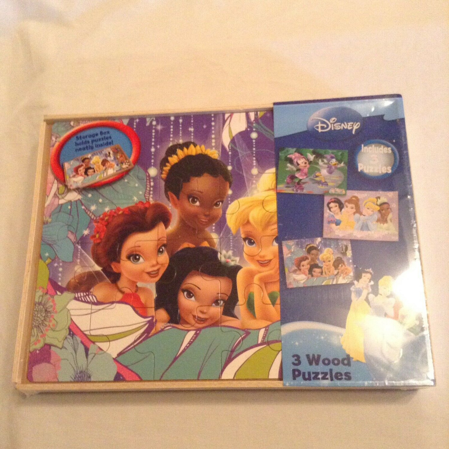 3 Disney Princess puzzles wood 24 pieces each Cardinal Industries ...