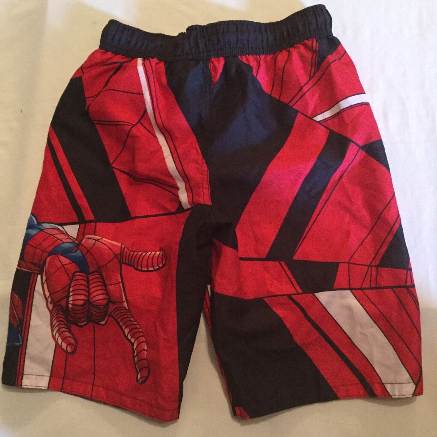 Marvel Spider Man shorts swimwear boys Size large red black