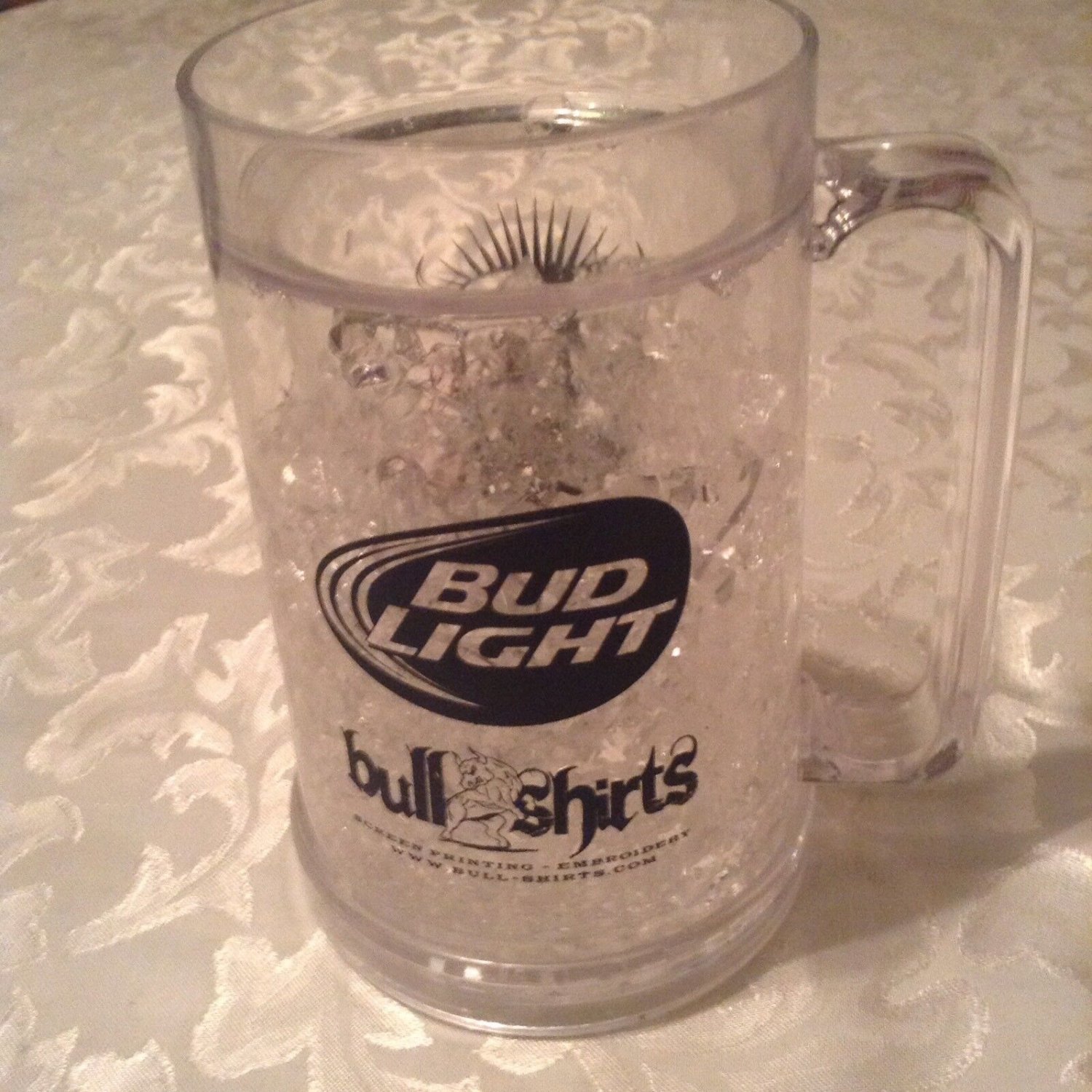Bud Light beer mug stein freezer Bull Shirts Rod Ryan Show 16 oz
