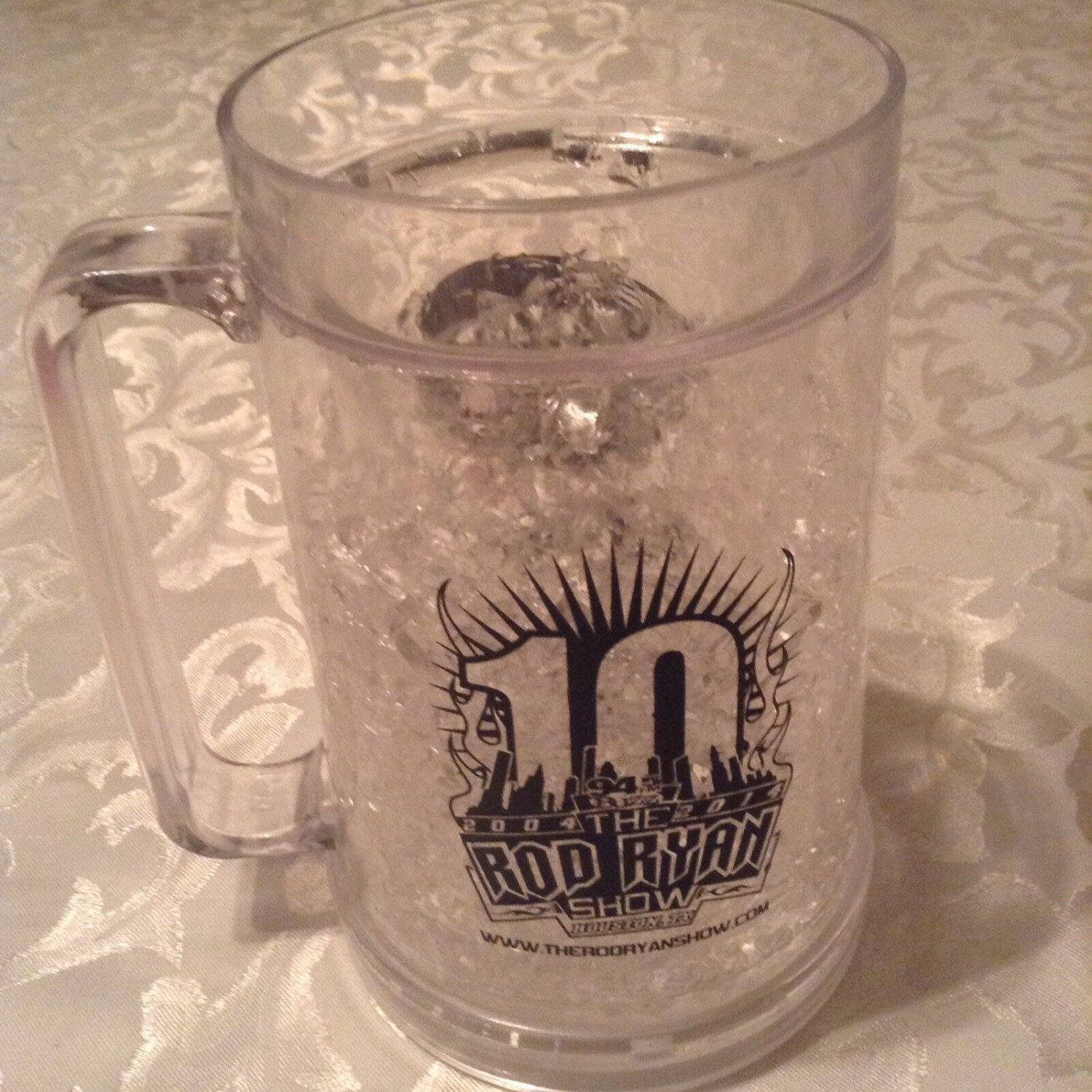 Bud Light beer mug stein freezer Bull Shirts Rod Ryan Show 16 oz