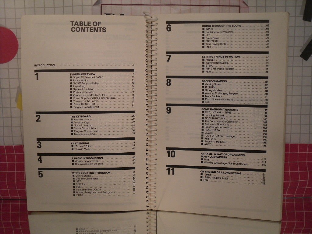 Spectravideo SVI-328 Computer User Manual / BASIC programming guide book