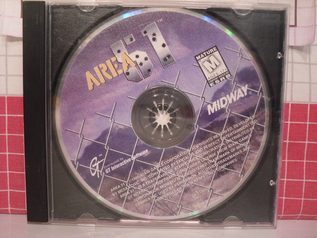 Midway AREA51 Area 51 FPS shoot 'em up for Windows PC - GT Interactive 1996