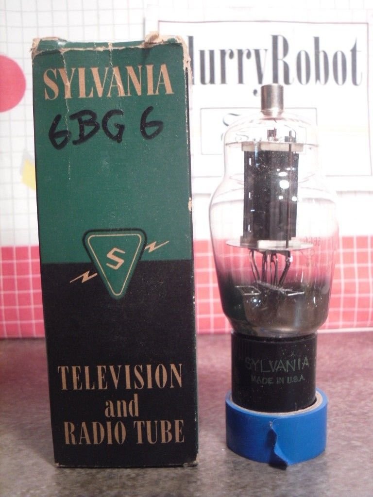 Sylvania 6BG6 Vacuum Radio Tube - Beam Power Tetrode Amplifier - Tested ...