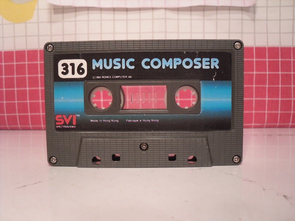 SVI Spectravideo 318 / 328 Music Composer Data Cassette Software ...
