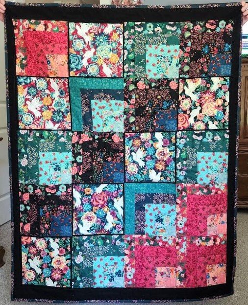 Throw Quilt Bold, Colorful, Eclectic, Unique, Contemporary, Birds ...