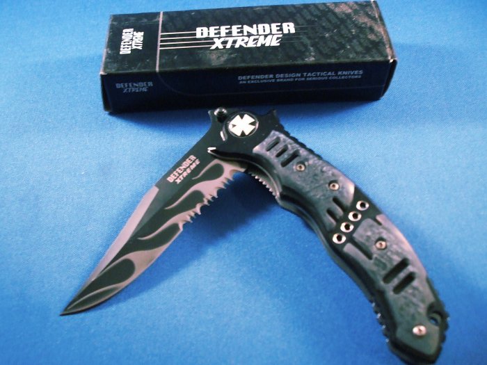 Defender Extreme Black Flame Knife