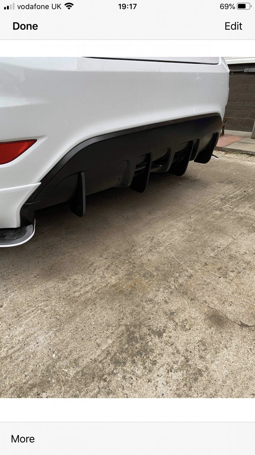 Ford Fiesta MK7 Zetec-s Pre Facelift lower diffuser fins kit many colours