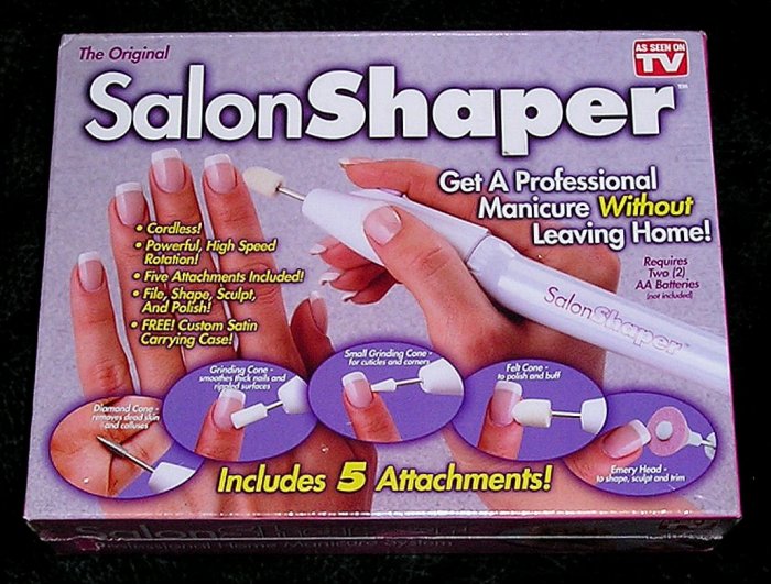 The Original Salon Shaper Electric Manicure Set Professional Home Manicure Kit New