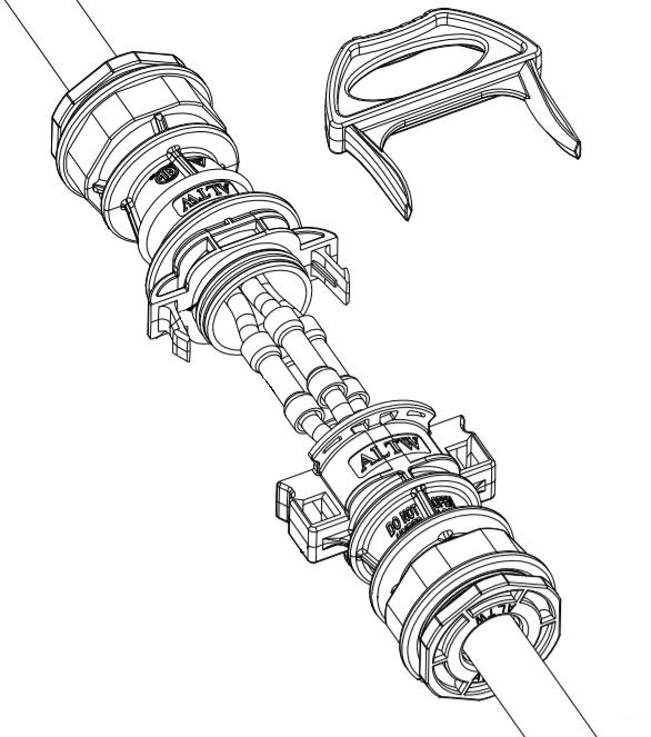 AC Trunk Cable Joiner Splice Kit for Power-One Micro Inverter Systems ...