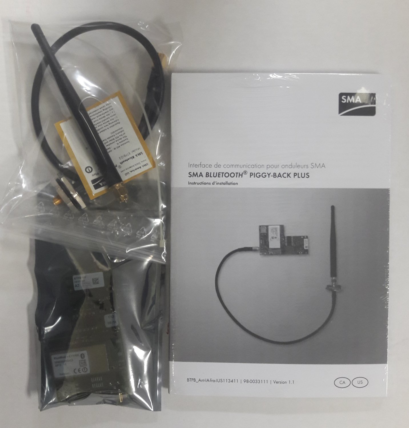 SMA Bluetooth Communication Piggyback Plus Card w/ External Antenna ...