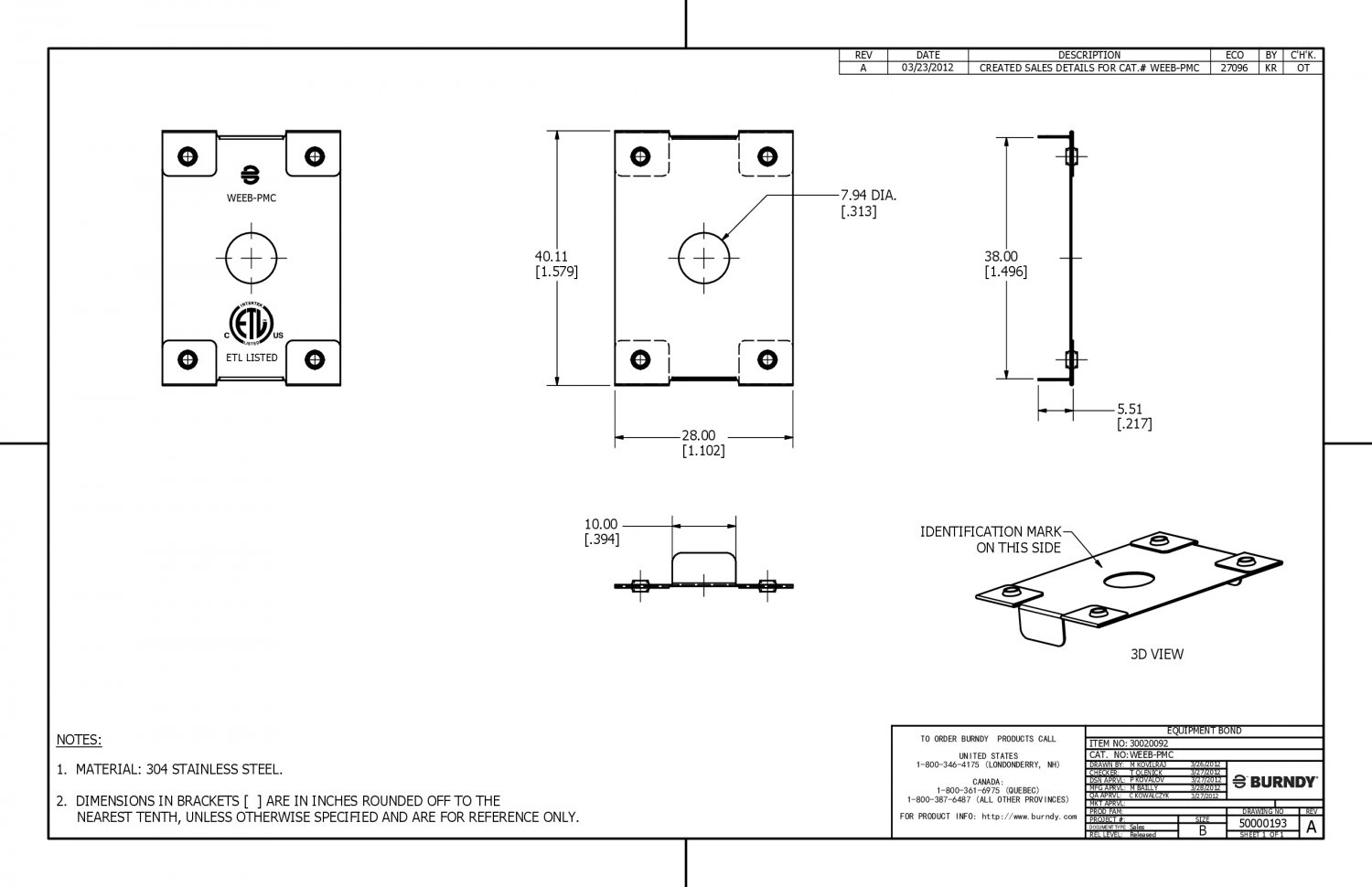 Wiley Electronics WEEB-PMC Grounding Clip for ProSolar RoofTrac or AEE ...