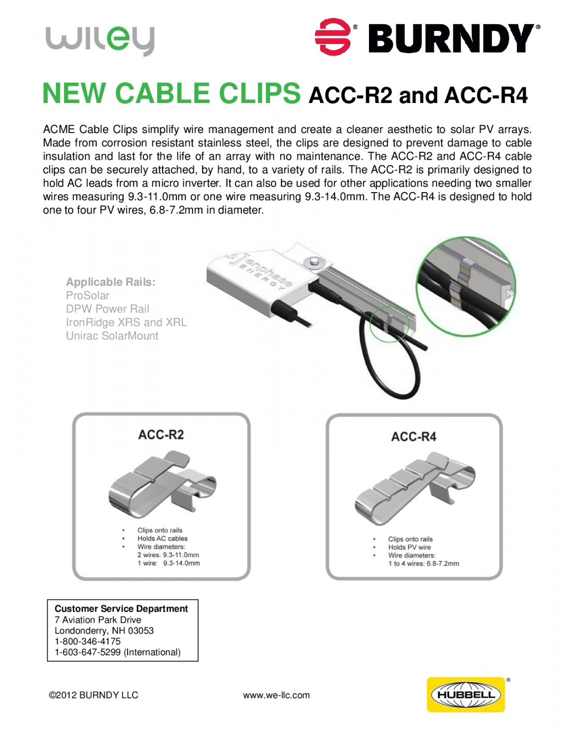 Wiley Electronics Stainless Steel Cable Management Clip for Enphase AC ...