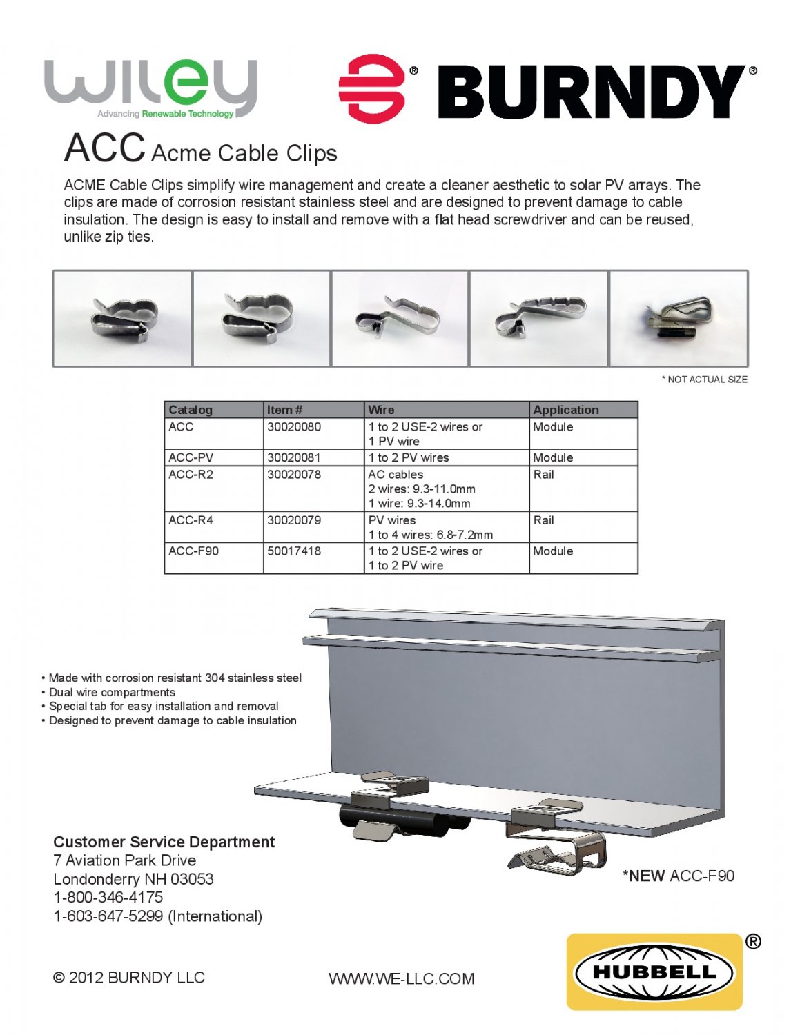 Wiley Electronics Stainless Steel Cable Management Clip for Enphase AC ...