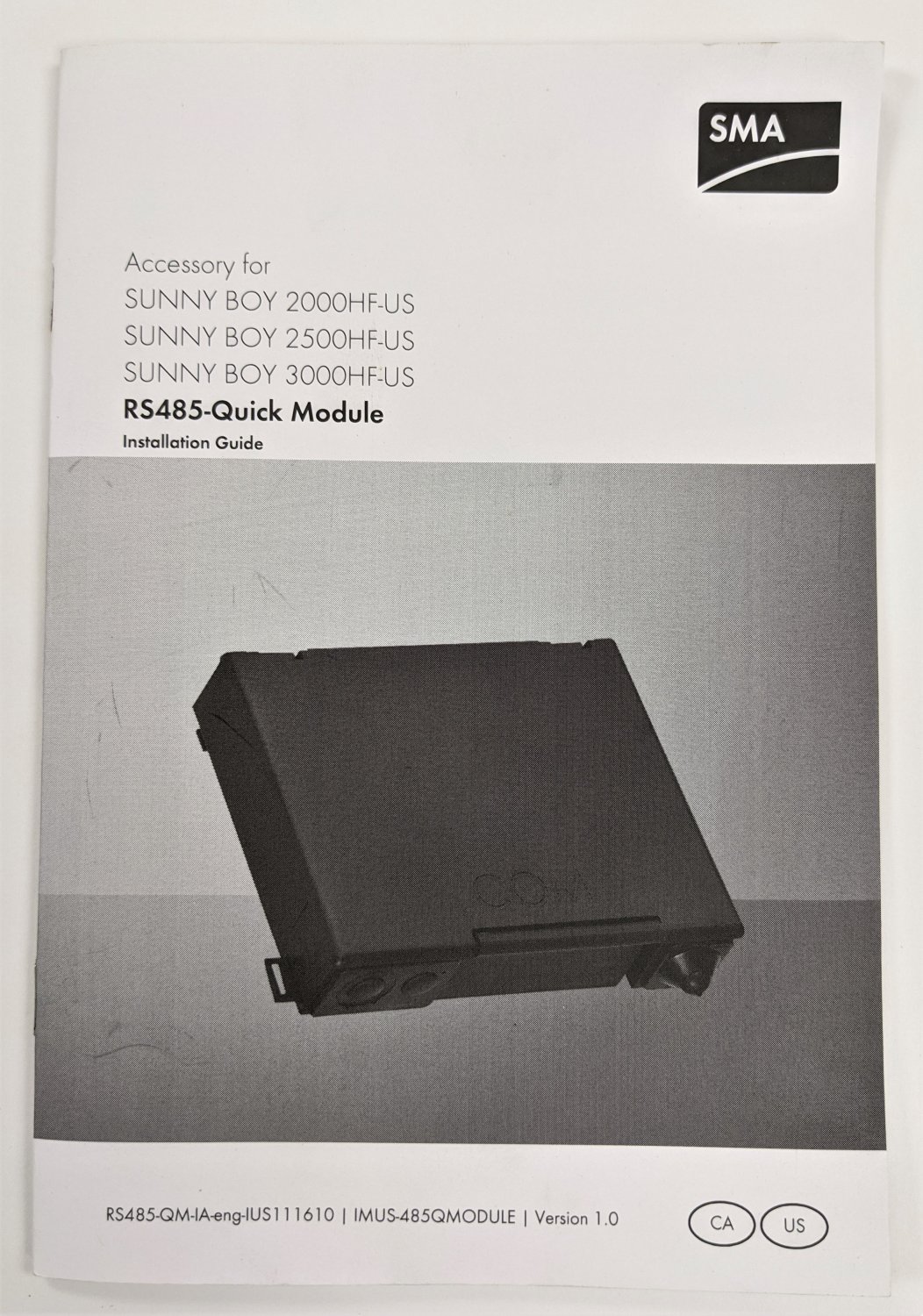 SMA 485QMUS-10-NR RS485 Quick Module Accessory for Sunny Boy *HF-US ...