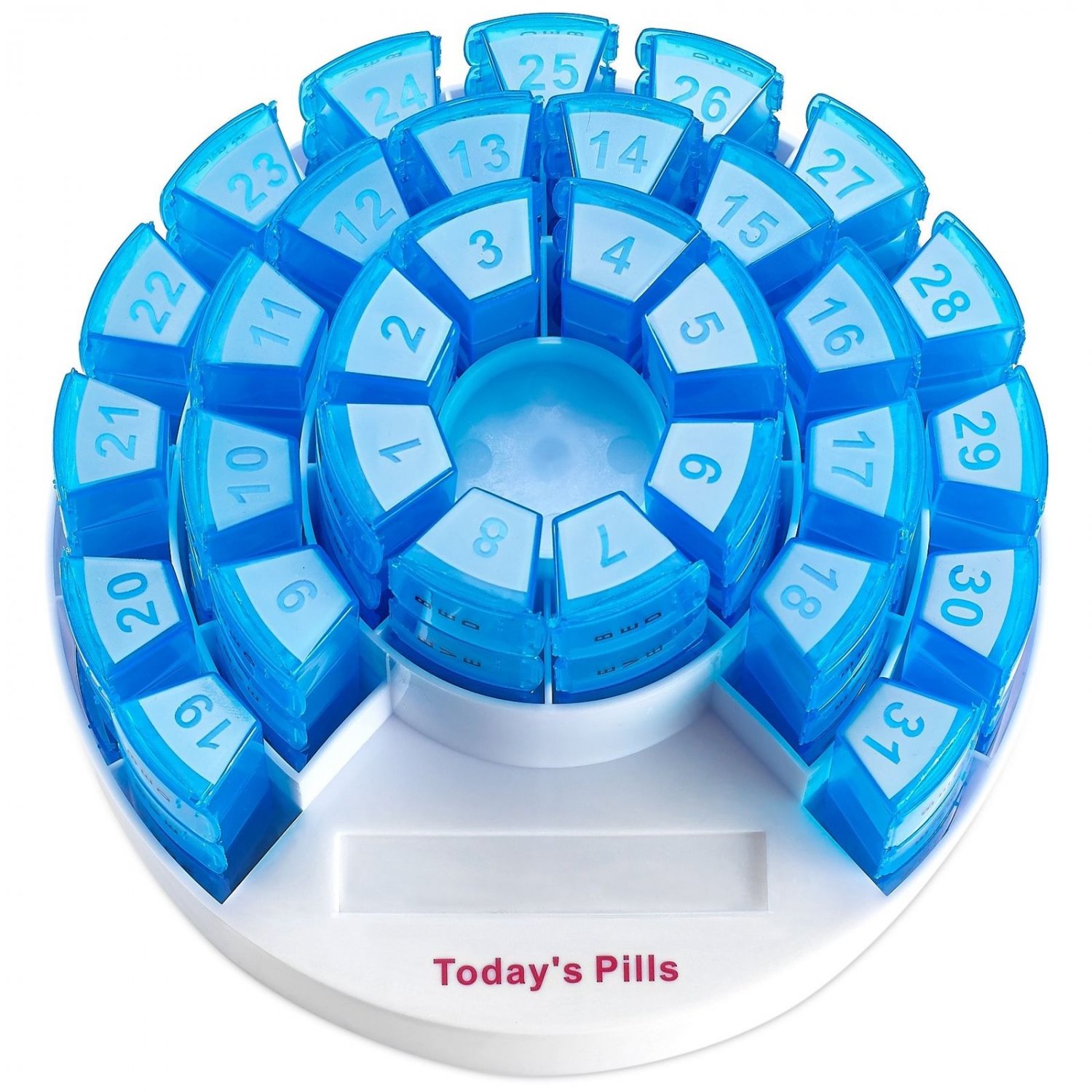 Monthly Pill Box Dispenser 31 Day Pill Box Organizer Case 31 Day ...