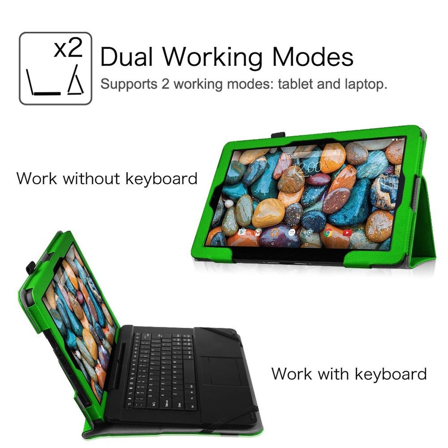 11.6" Tablet Case RCA Galileo Pro/RCA HD/Maven Leather Cover 2 in 1 ...