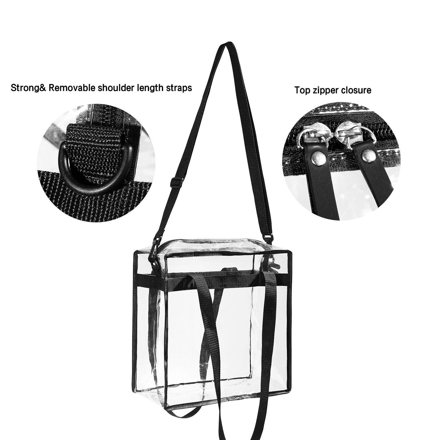 Transparent Tote Bag Clear Shoulder Purse Both Inside And Outside ...