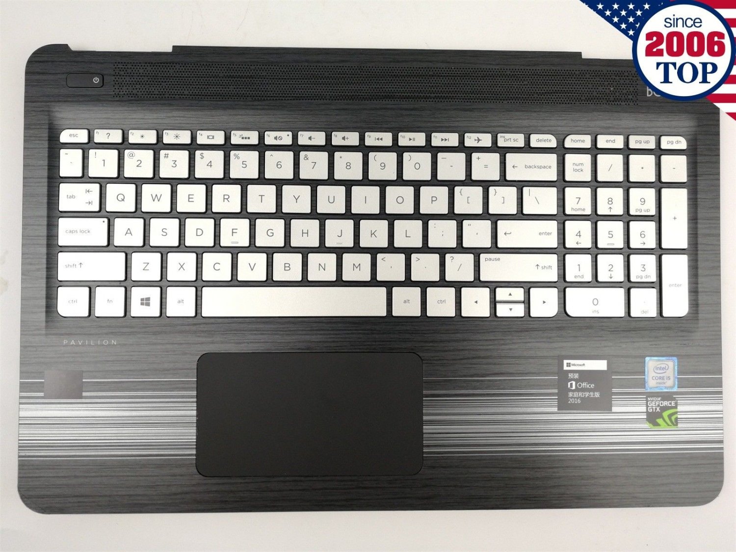 HP Pavilion 15-BC Palmrest w/ Backlit Keyboard & Touchpad 858971-001 USA