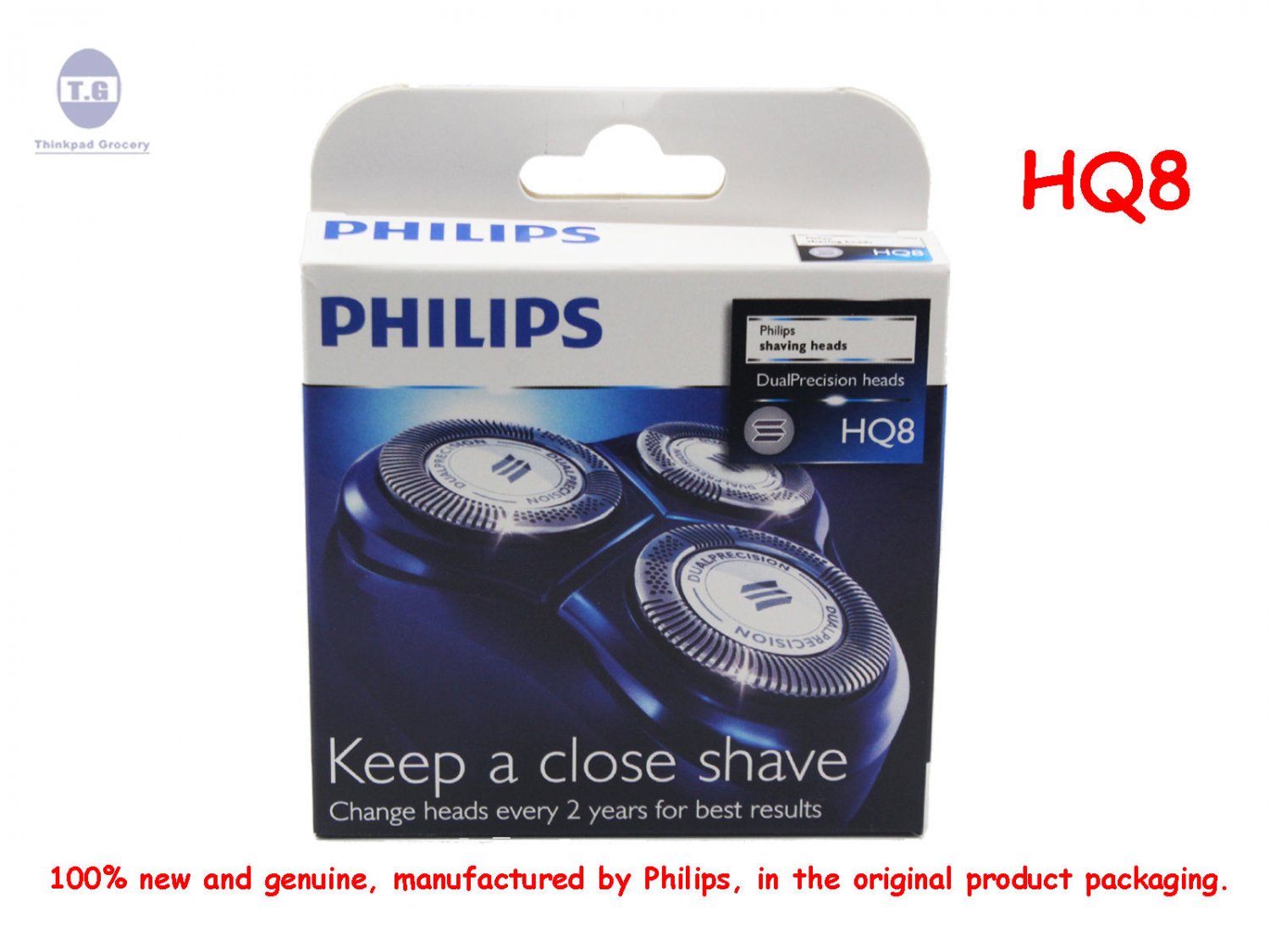 Philips Norelco Shaving Replacement heads DualPrecision HQ8/52 With Package