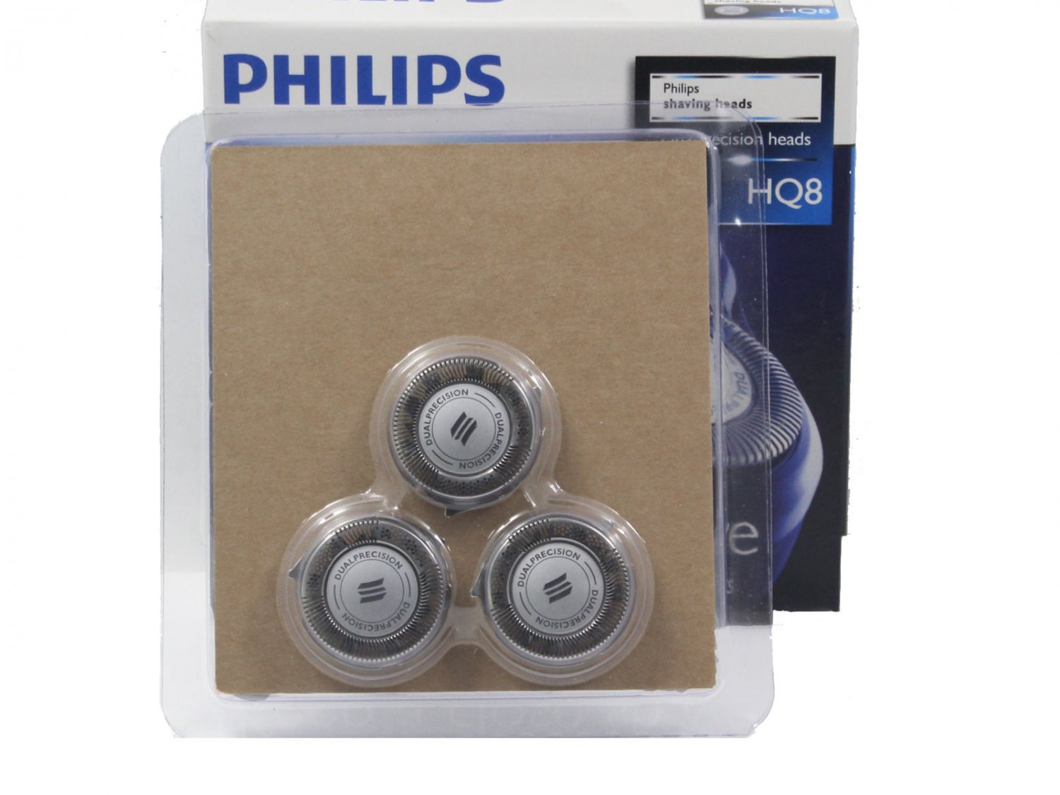 Philips Norelco Shaving Replacement heads DualPrecision HQ8/52 With Package