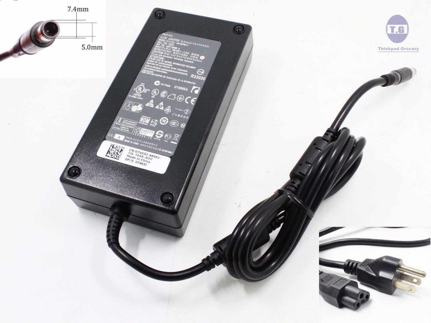 New DELL Alienware Precision 180W 19.5V 9.23A AC Adapter Charger DA180PM111