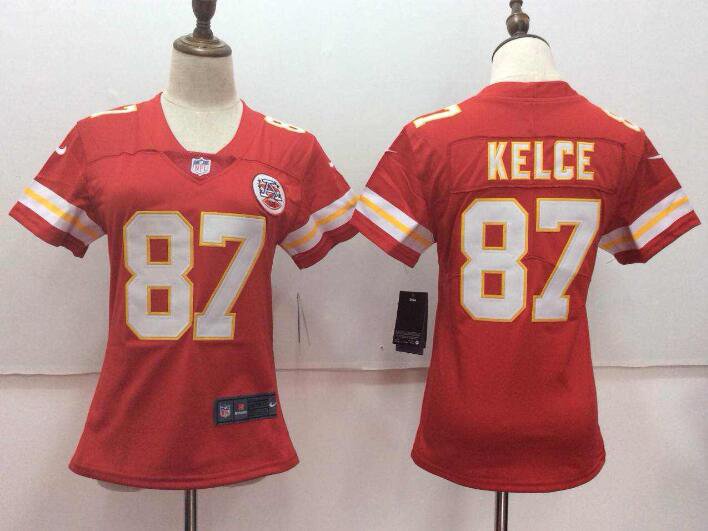 Women's Travis Kelce #87 Chiefs Limited Player Jersey Red
