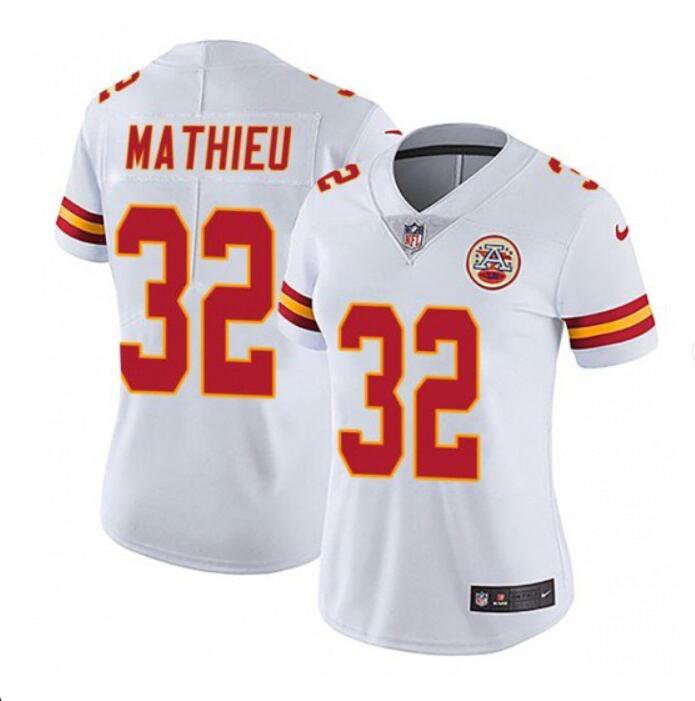 Women's Tyrann Mathieu #32 Chiefs Limited Player Jersey White