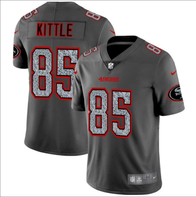 Men's George Kittle #85 49ers Static Limited Player Jersey Gray